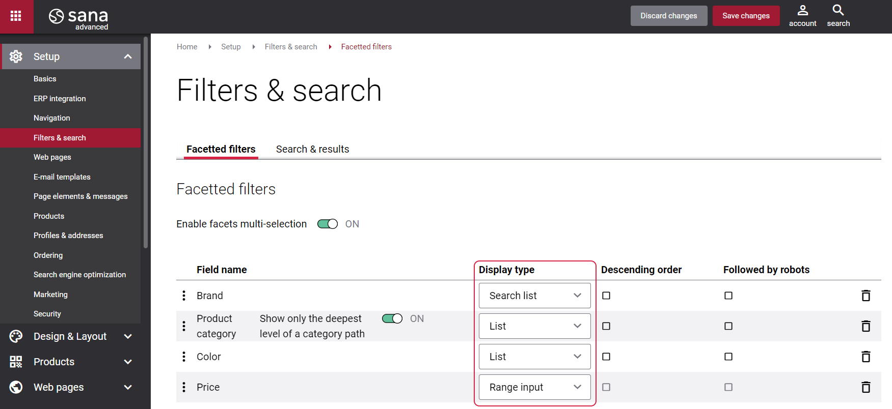 Sana Commerce Cloud 1.62