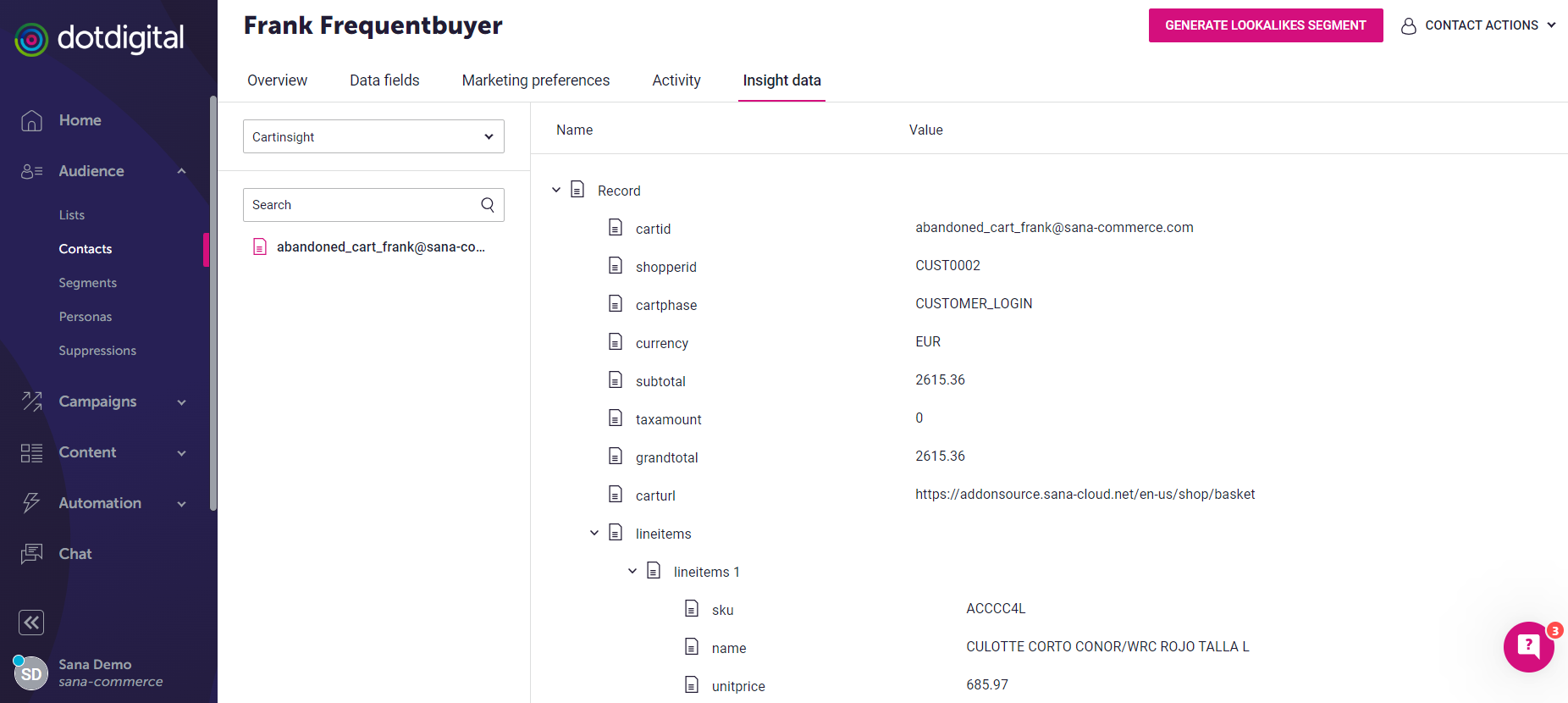 Configure dotdigital