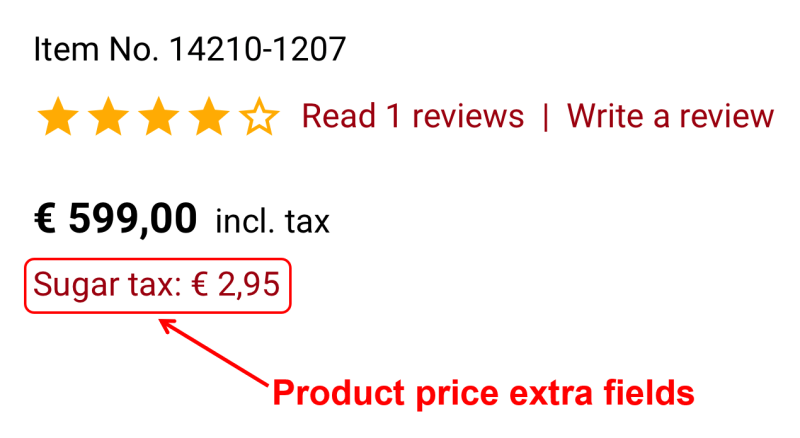 Product Price Extra Fields