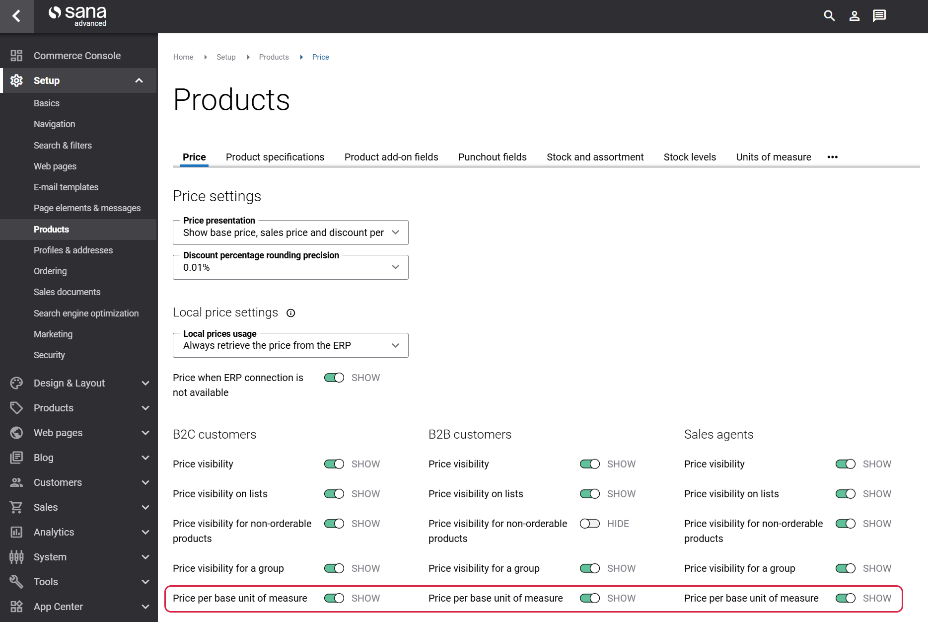 Product List Overview