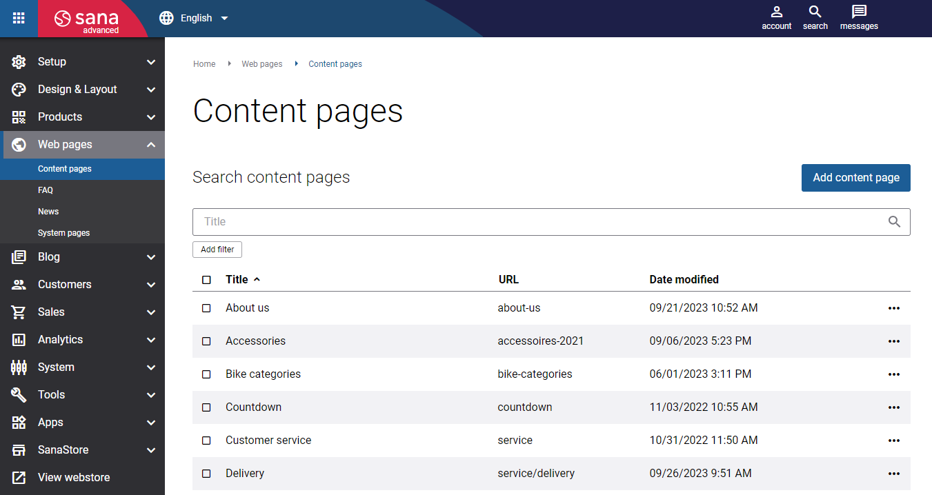 Create a Content Page