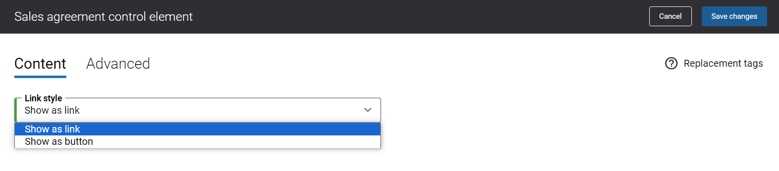 Content Elements on the Shopping Cart Page