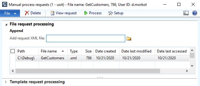 Manual Process Requests