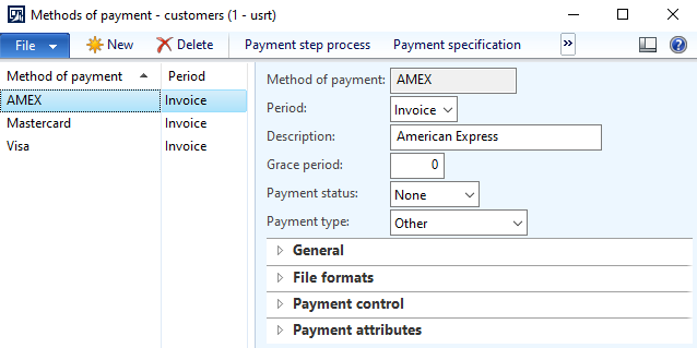 Use Payment Methods in Microsoft Dynamics AX