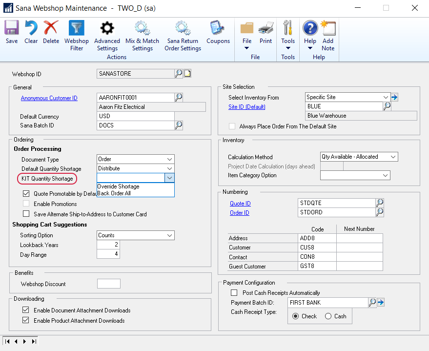 KIT Quantity Shortage
